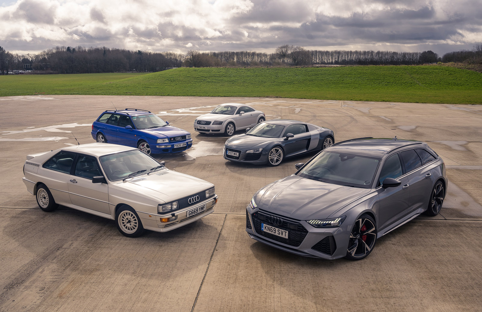 40 years of Audi 4WD: Quattro and RS 2 meet R8 and RS6 | Autocar