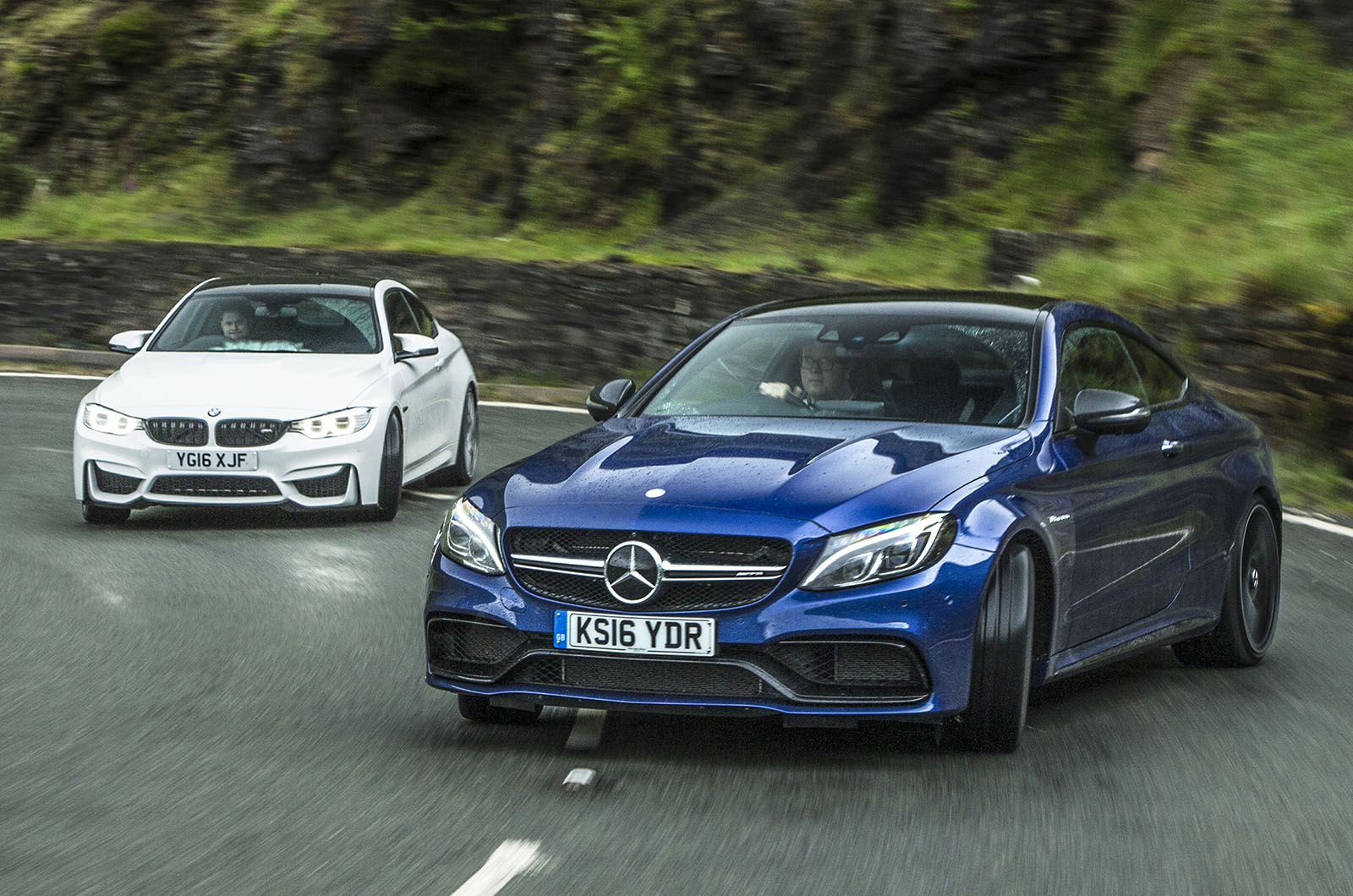 Mercedes-AMG C63 S Coupé vs BMW M4 Competition Pack - twin test | Autocar