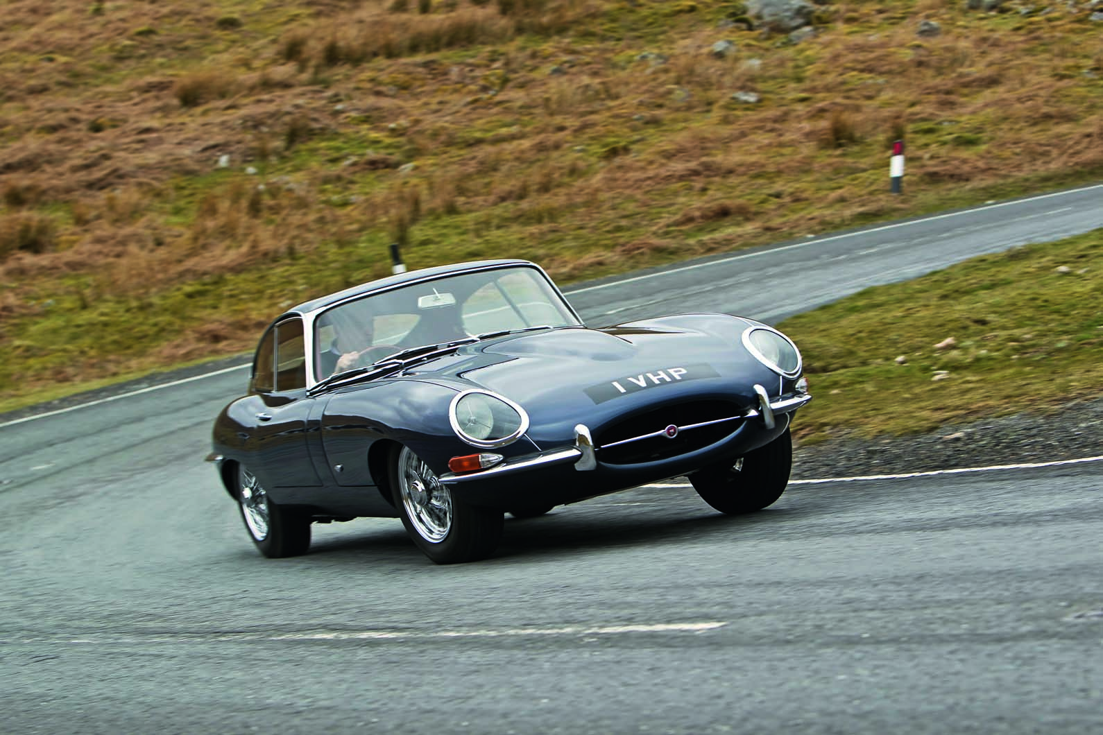 driving a jaguar e type