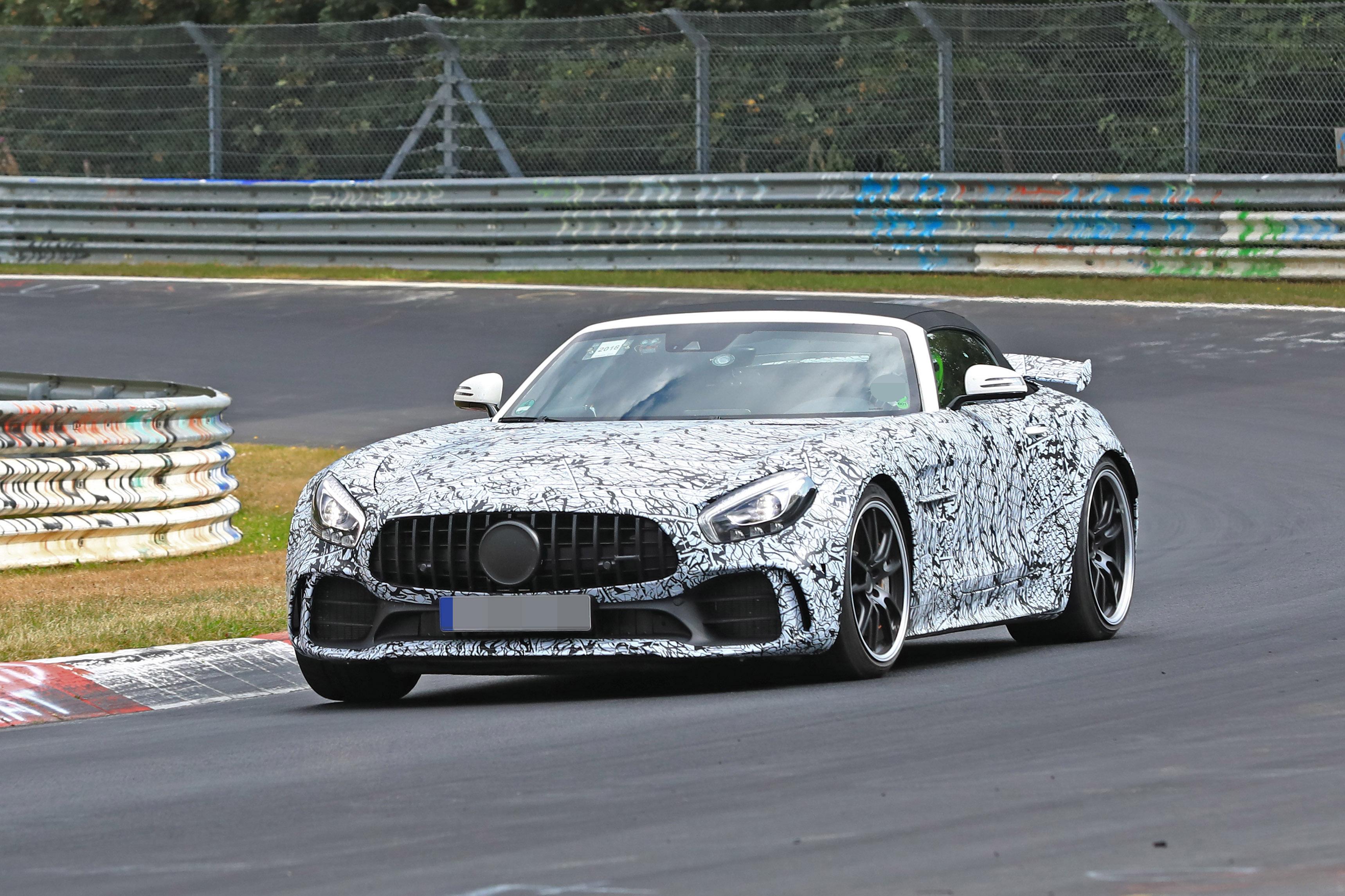 New Mercedes-AMG GT R Roadster spied testing on track | Autocar