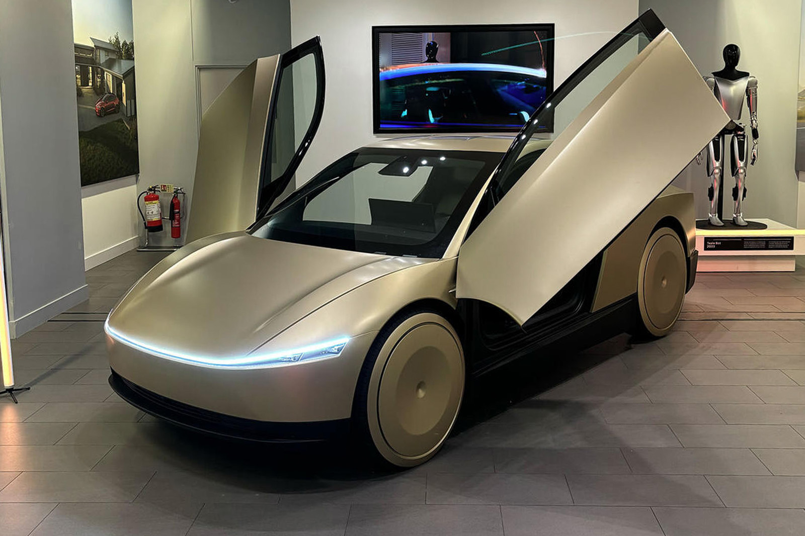 Tesla self-driving Robotaxi shown in UK ahead of 2027 launch | Autocar