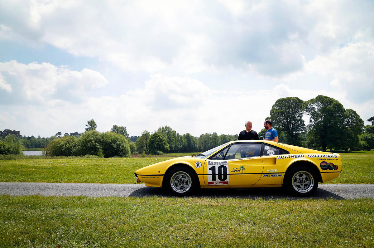 Ferrari 308 GTB rally car driven ahead of Cholmondeley Power and Speed ...